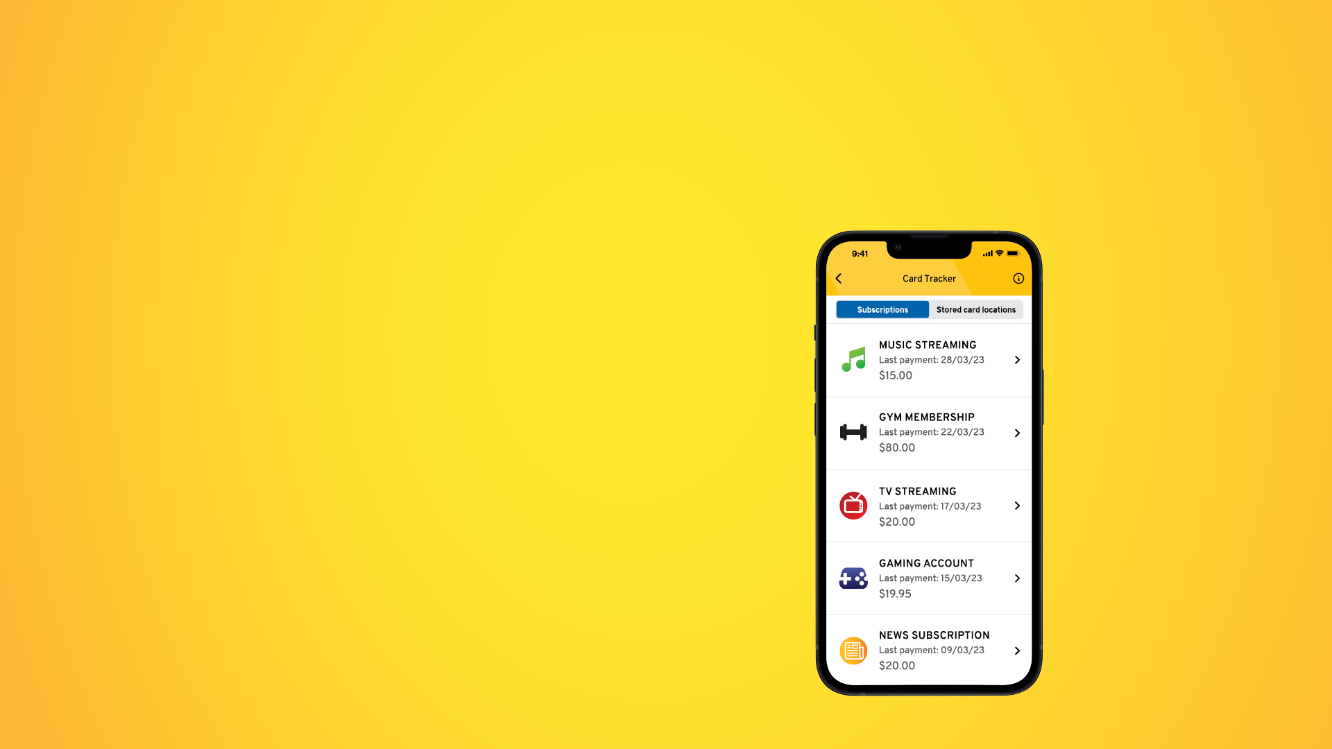 Card Tracker - See your subscriptions and stored card details