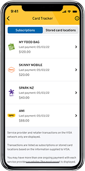 Card Tracker - See your subscriptions and stored card details